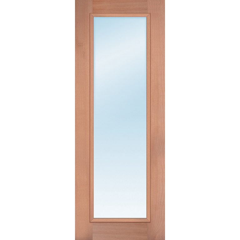 8'0" Full Lite Low-E Mahogany Prehung Wood Double Door Patio Unit ...