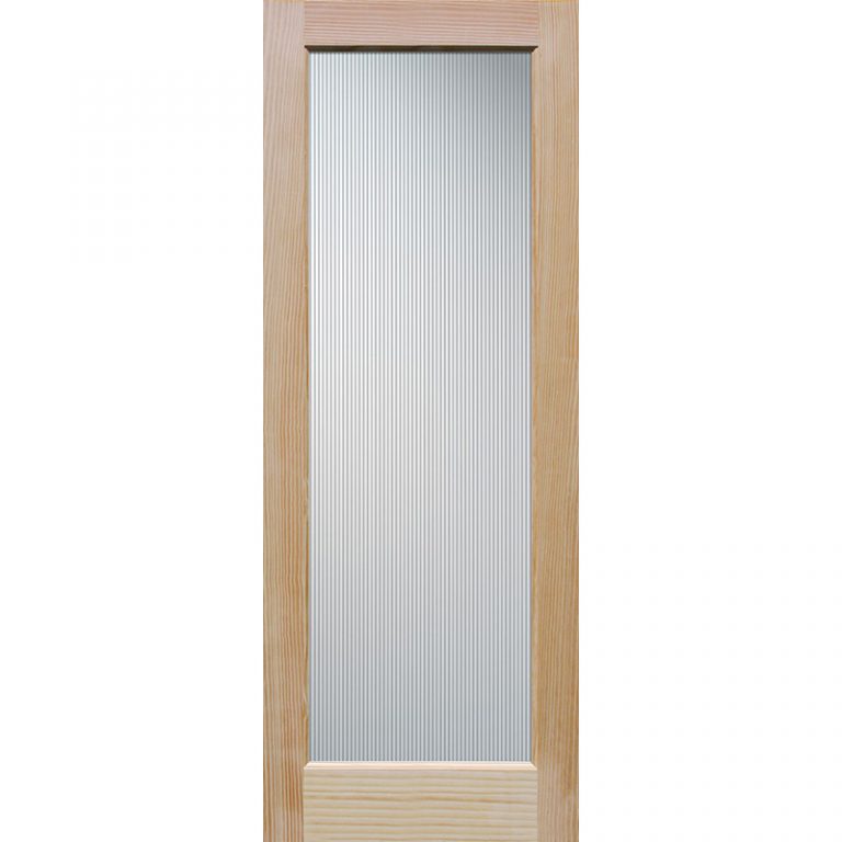 6'8" Tall Reed Glass Pine Interior Wood Door - Door Clearance Center