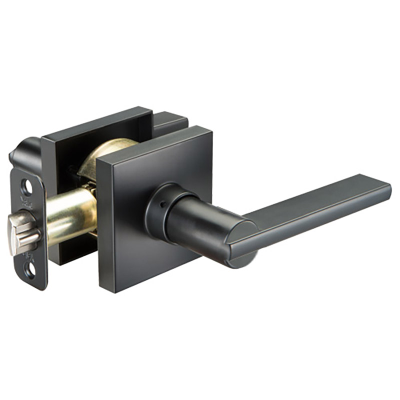 Seattle Square Interior Door Privacy Lever Flat Black - Door Clearance ...
