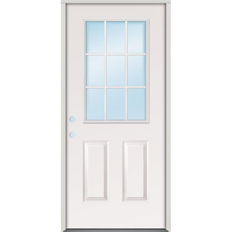 Half Lite Fiberglass Prehung Door Unit - Door Clearance Center