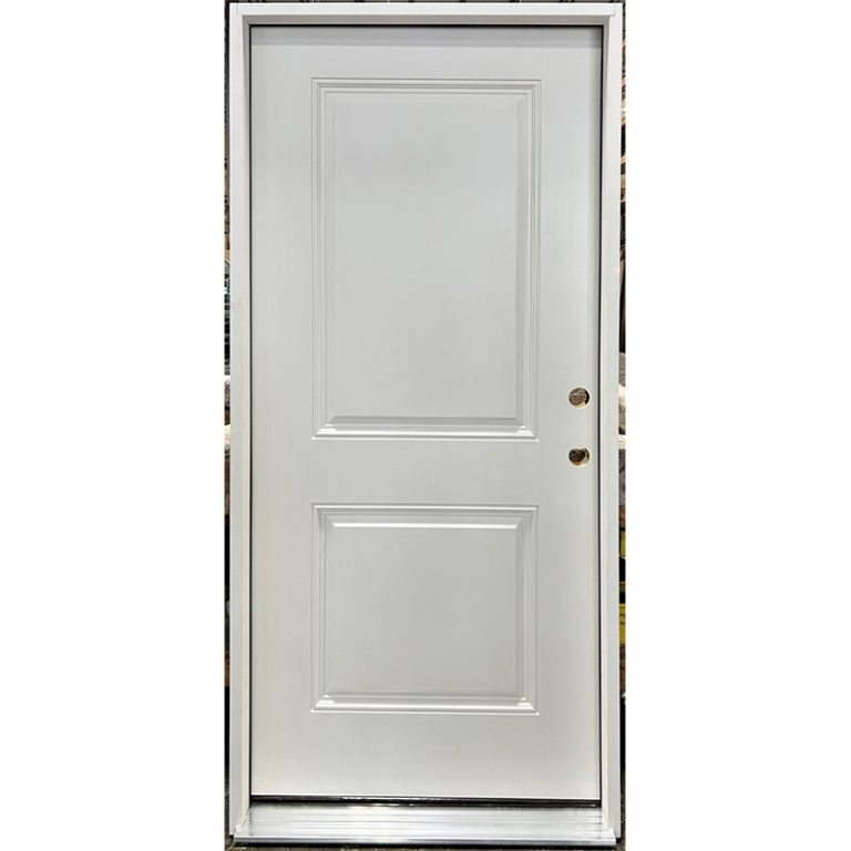 2-Panel Fiberglass Prehung Exterior Door Unit - Door Clearance Center
