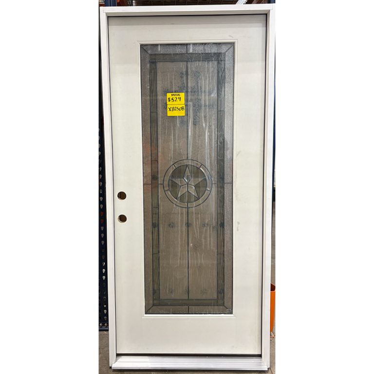 3/0 x 6/8 Fiberglass Full Lite Texas Star Door RH - Door Clearance Center