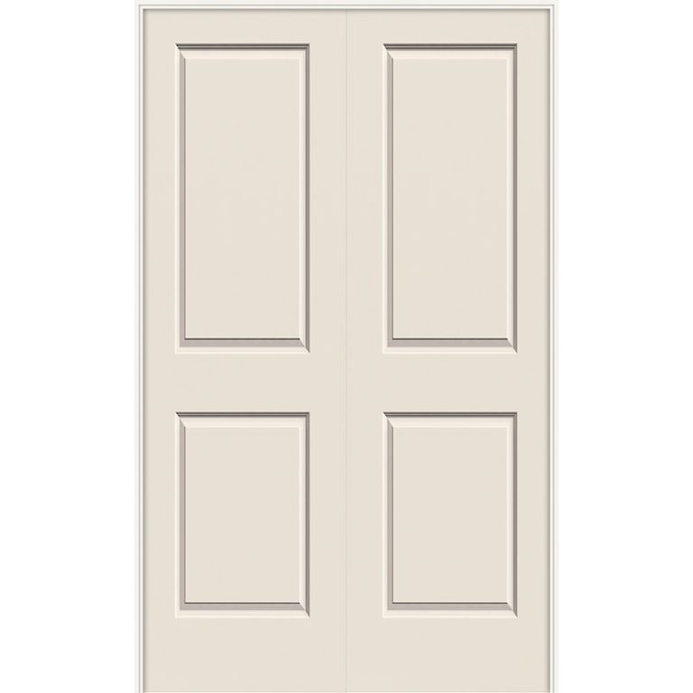 6'8" 2-Panel Molded Smooth Interior Prehung Double Door Unit - Door ...
