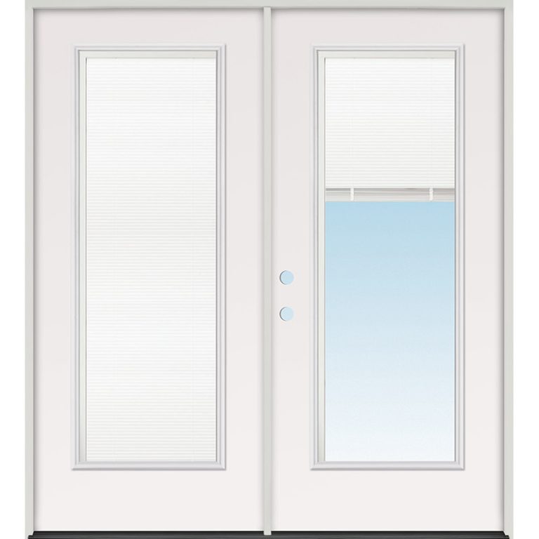 Full Lite Steel Patio Prehung Double Door Unit - Door Clearance Center